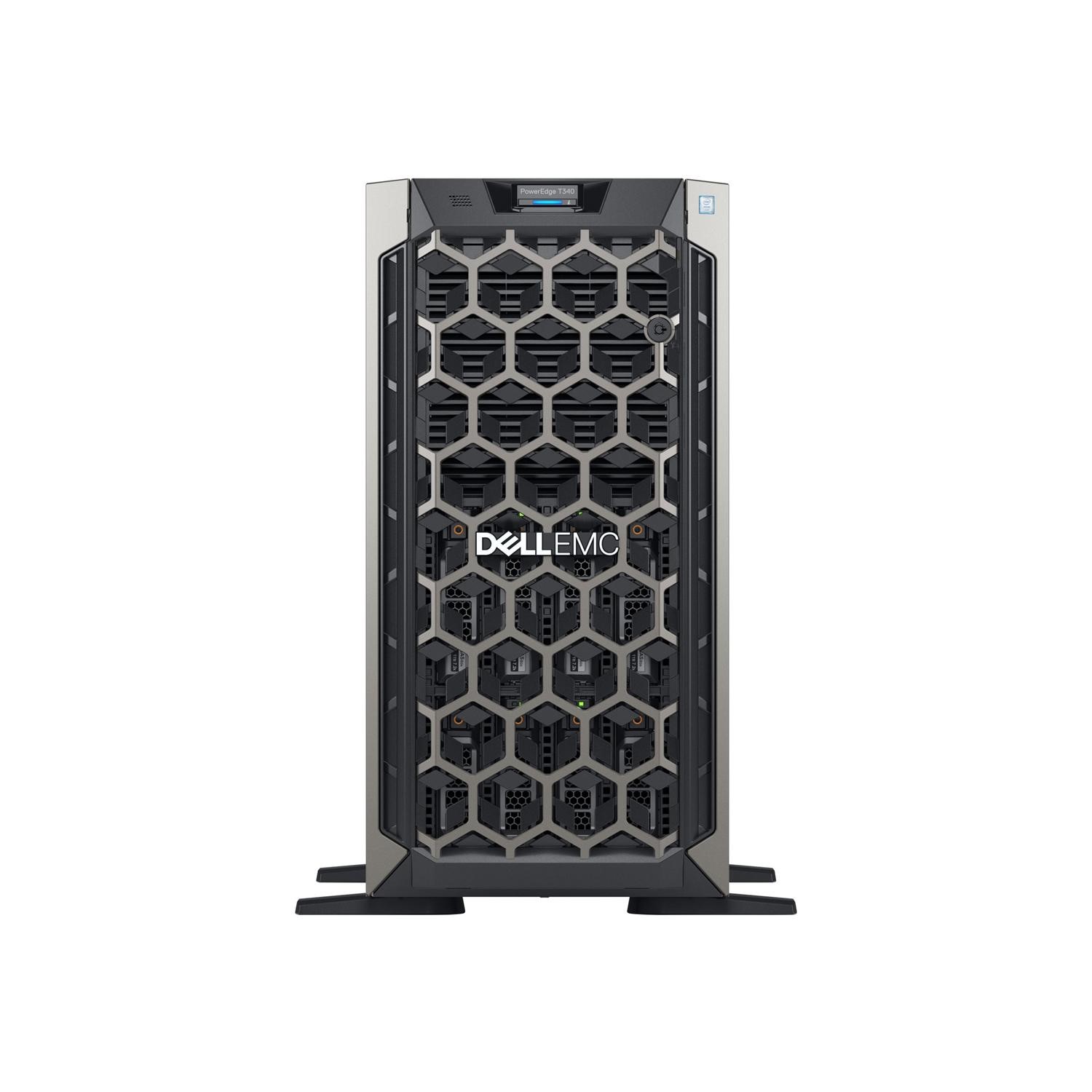 Dell EMC PowerEdge T340 Xeon E-2224G - 3.5GHz 16GB 1TB - Tower Server ...