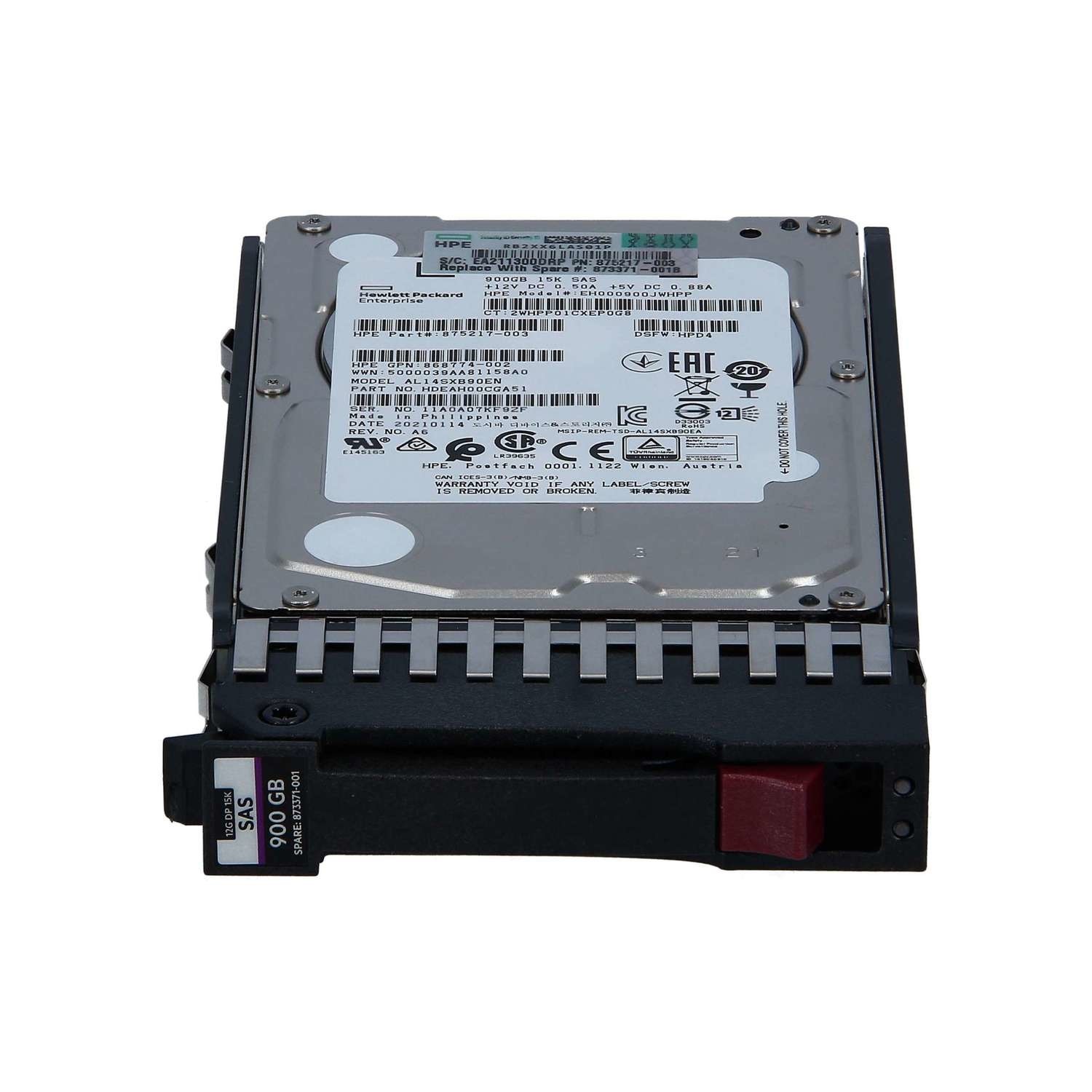 Refurbished Hewlett Packard HPE MSA 900GB 12G SAS 15K SFF 2.5 ...