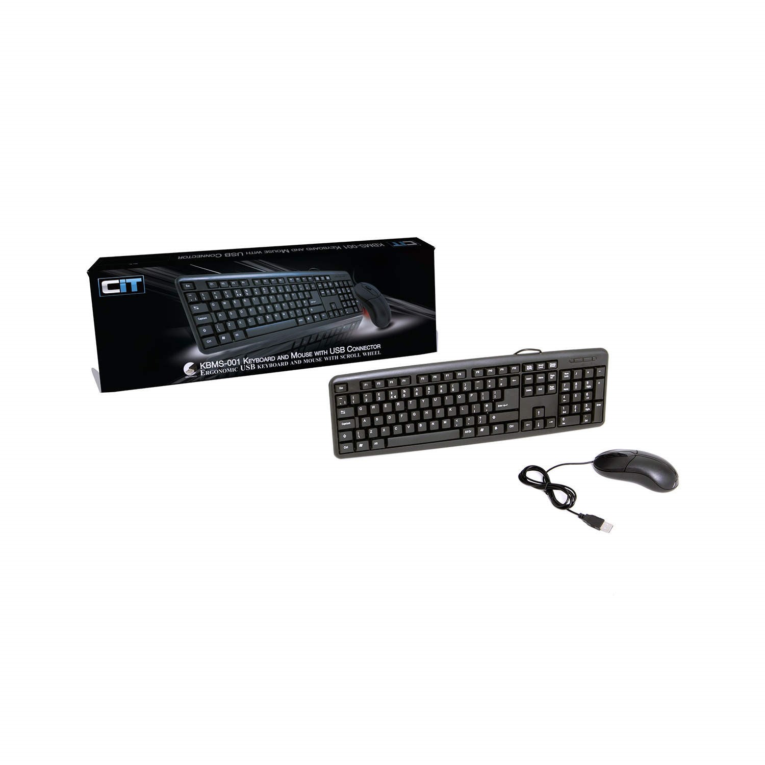 CIT USB Keyboard and Mouse Combo Black on Servers Direct