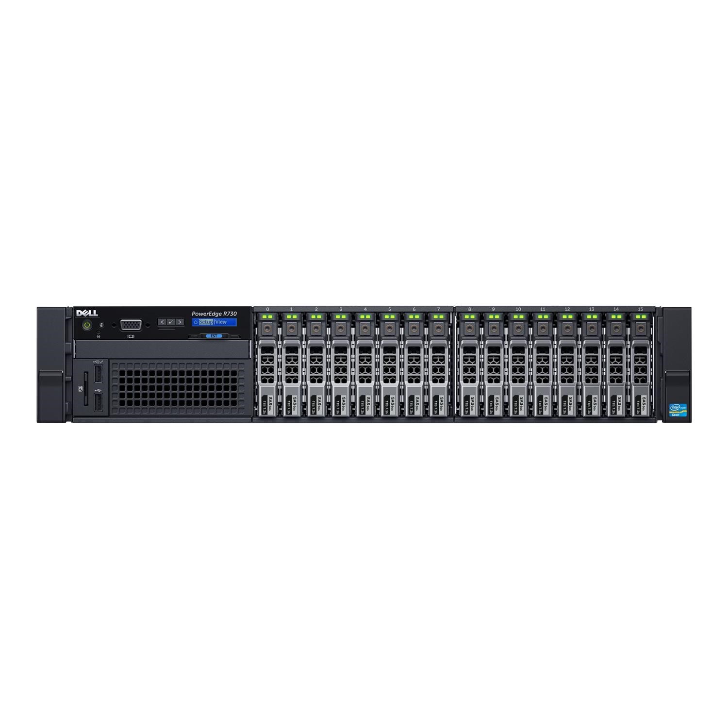 Dell PowerEdge R730 Xeon E5-2620v4 8GB 300GB 8x2.5in Bezel DVD RW Rack ...